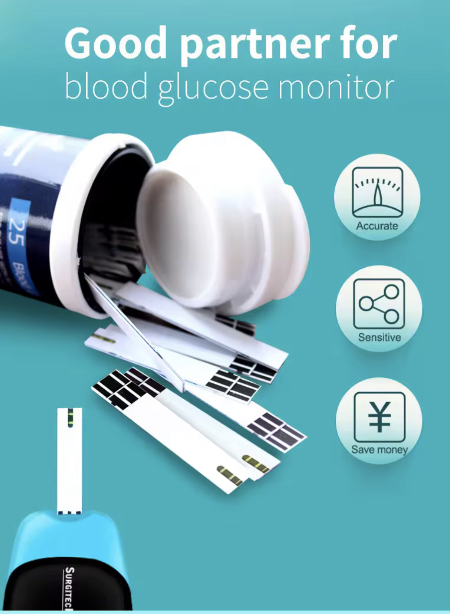 Surgitech Blood Glucose Test Strips BS-102 | Shopee Philippines