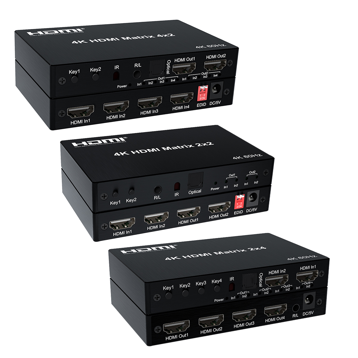 ArgoX 4K 60Hz HDMI Matrix 4x2 / 2x2 / 2x4 Audio Video Switch Splitter ...