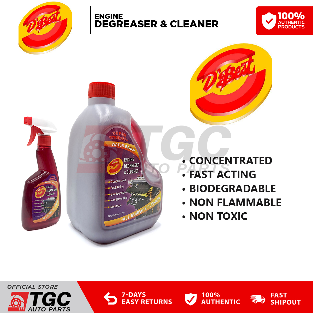 D'best Engine Degreaser and Cleaner All Surface Cleaner Water Base EDC ...