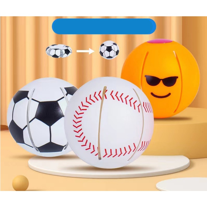 CQW NO1 Mini Magic Spring Ball Children's Toy Ball, Football ...