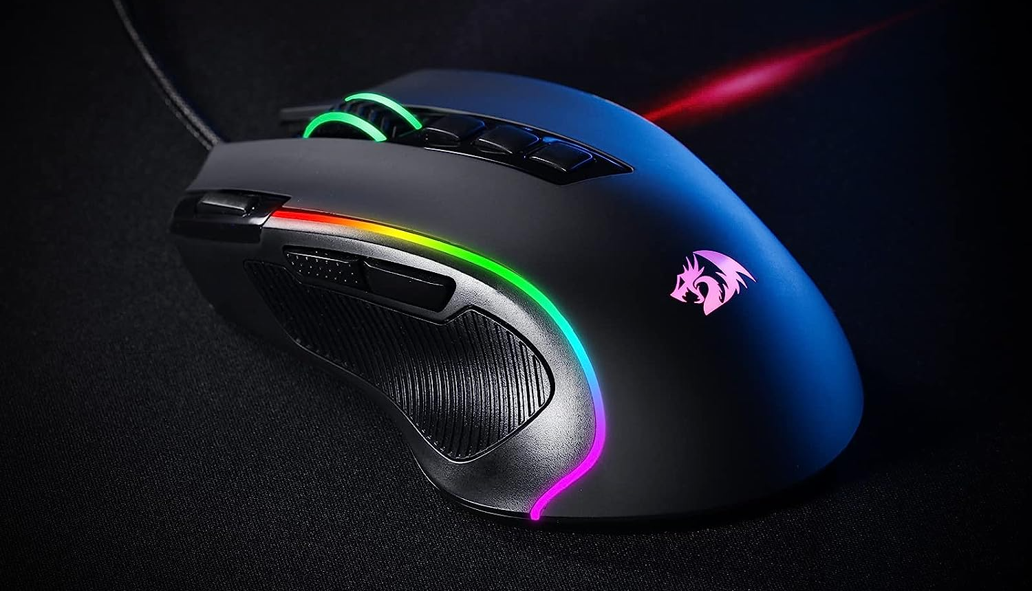 Redragon M612 Predator RGB Optical USB Wired Gaming Mouse w/ Up to 8000 DPI, Pentakill 5 DPI ...