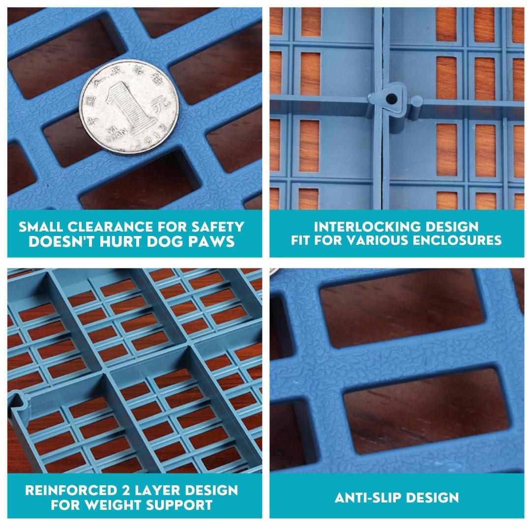 Heavy Duty Plastic Matting for Dog 1ft x 3ft Interlocking and Non-Slip ...