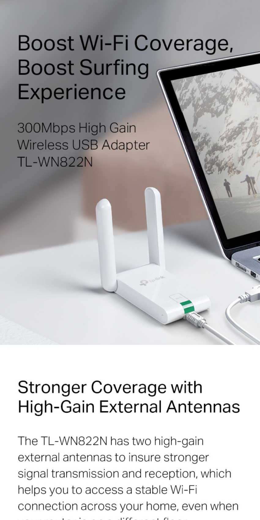 TP-Link | TL-WN822N | 300Mbps | High Gain | Dual Antenna | Wireless ...