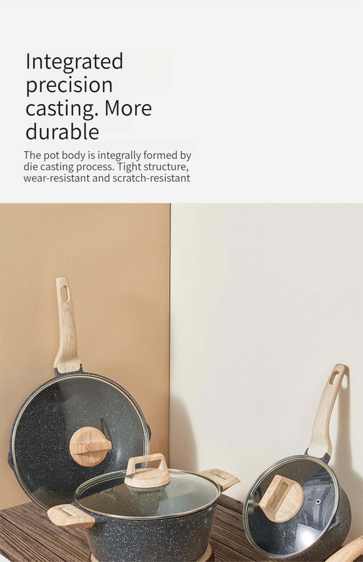 【LEUSE】Non-stick cookware set - medical stone coating - 5 colors ...