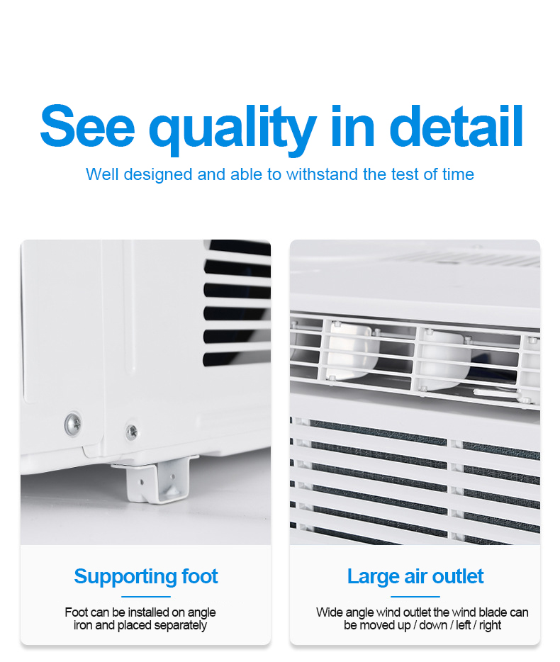 COD 1.0HP inverter level window air conditioner integrated air ...