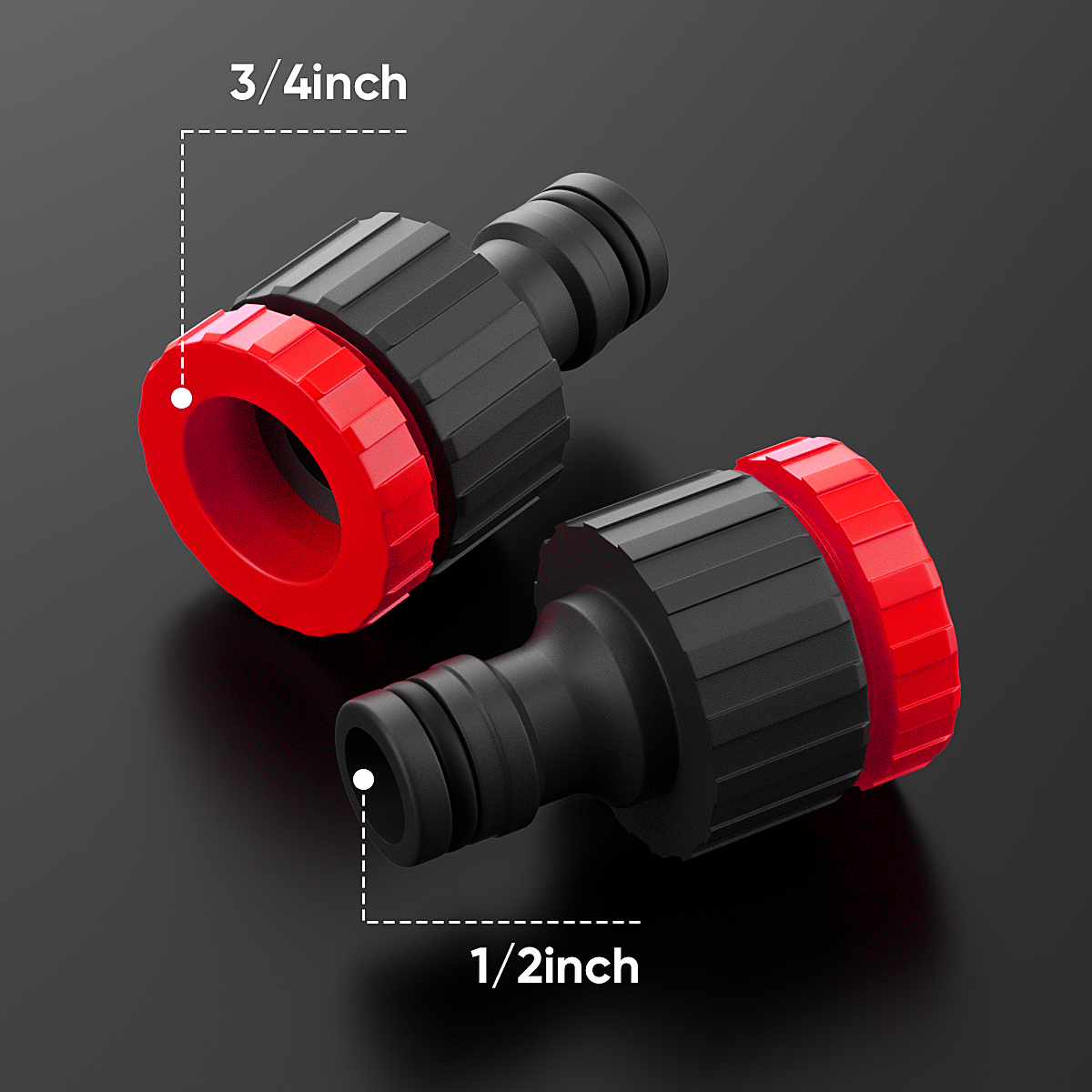 Mitsushi 3Pcs PVC Hose Connector 1/2/3/4 inch Quick Coupling Hose ...