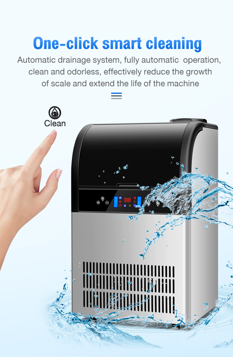 25/75/95KG Automatic Ice Machine Ice Maker Smart ice machine for business ice cube maker ...