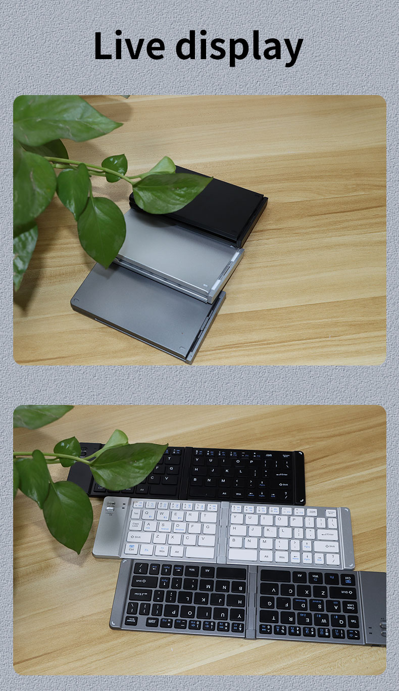 Meewoo Portable Folding Wireless Keyboard And Mouse Set Bluetooth