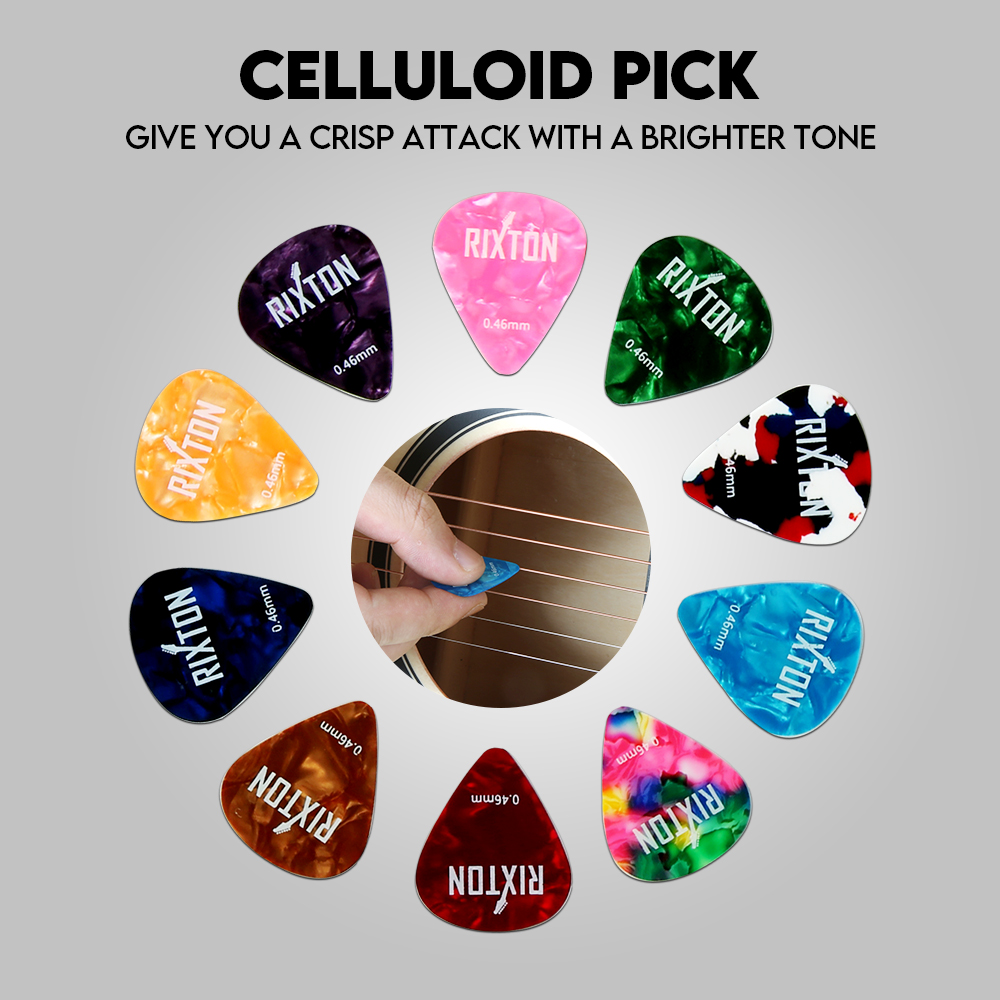 RIXTON Guitar Random Picks Plectrum Celluloid Electric Smooth Guitar ...