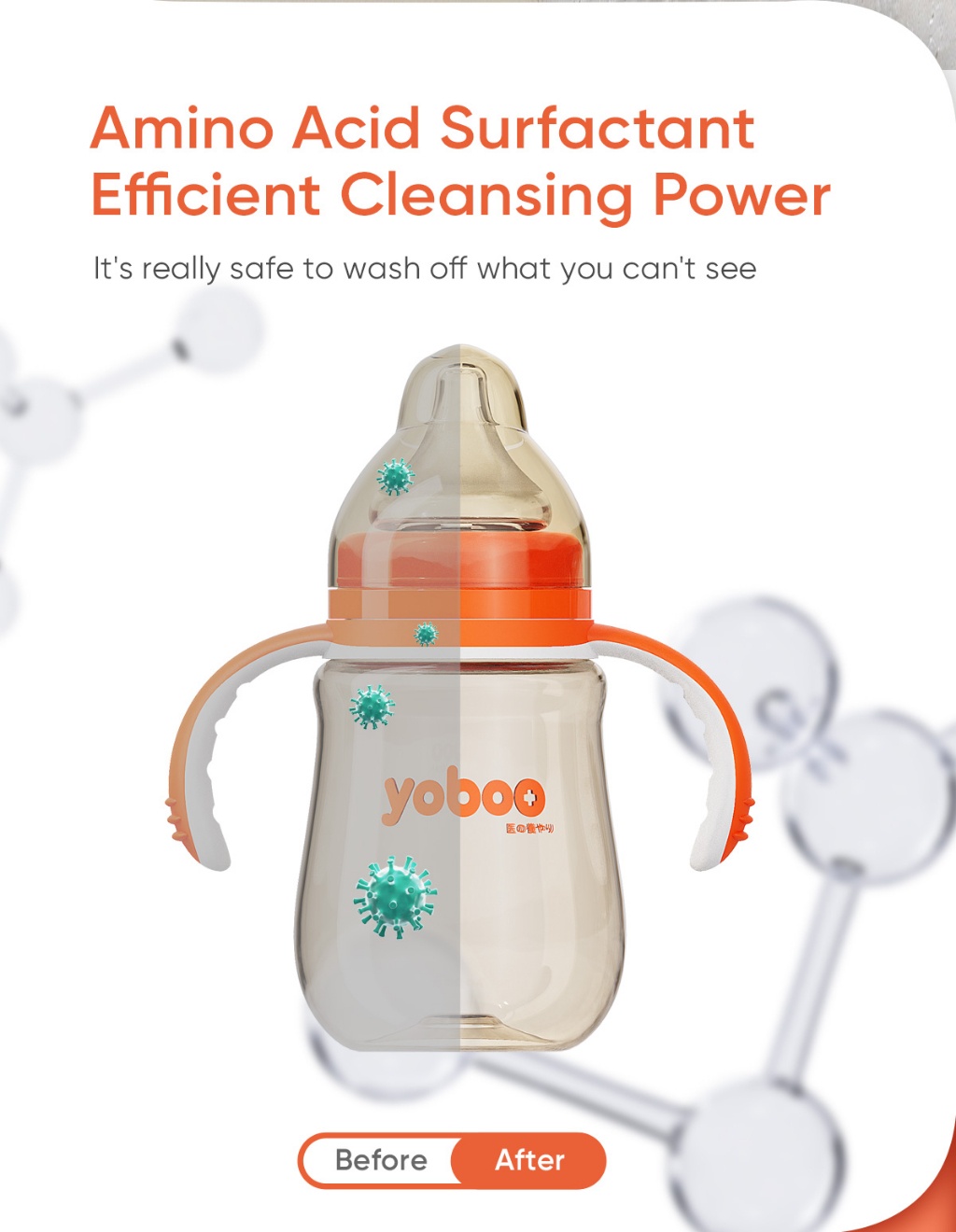 Yoboo Plant Extract Foaming Soap for Baby Bottles & Vegetables 450 ML ...