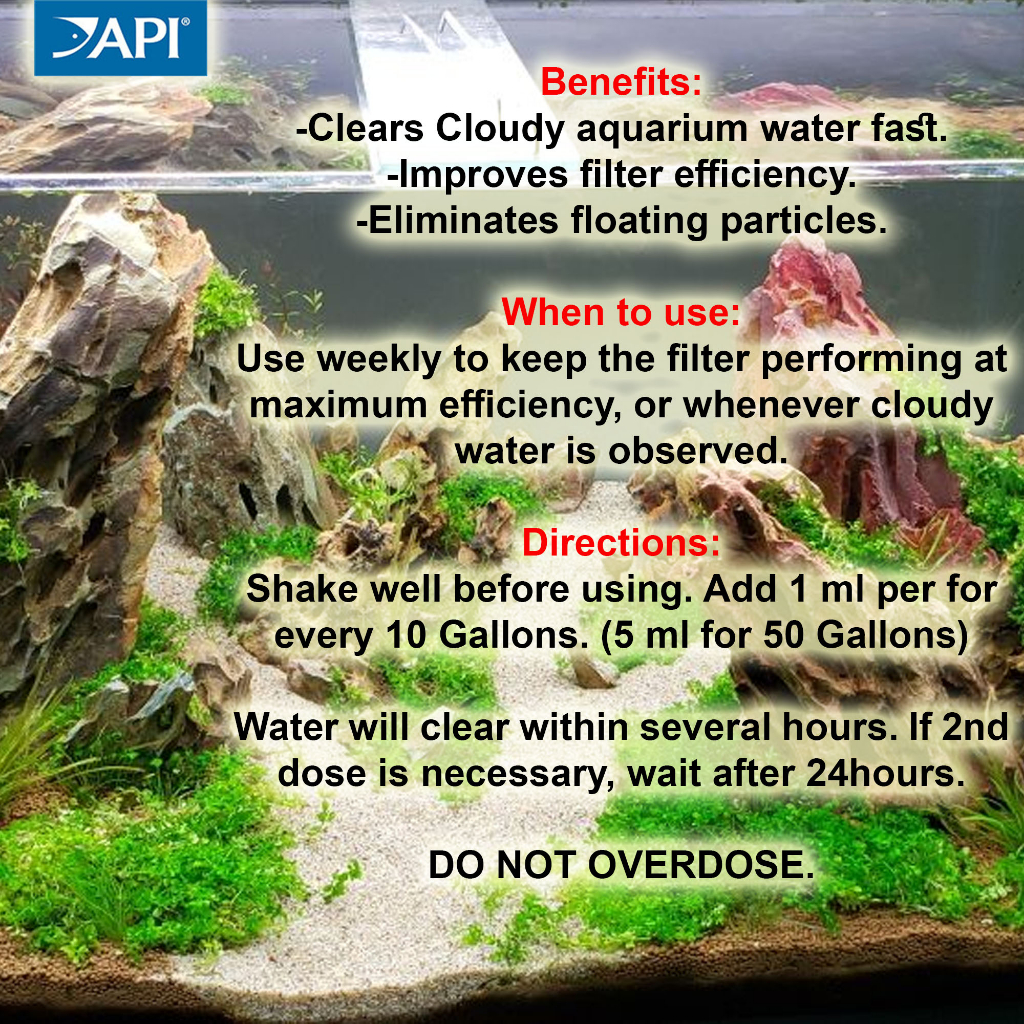 API Accu-Clear 4oz Aquarium Clarifier Aquarium Cloudy Tank Solution ...