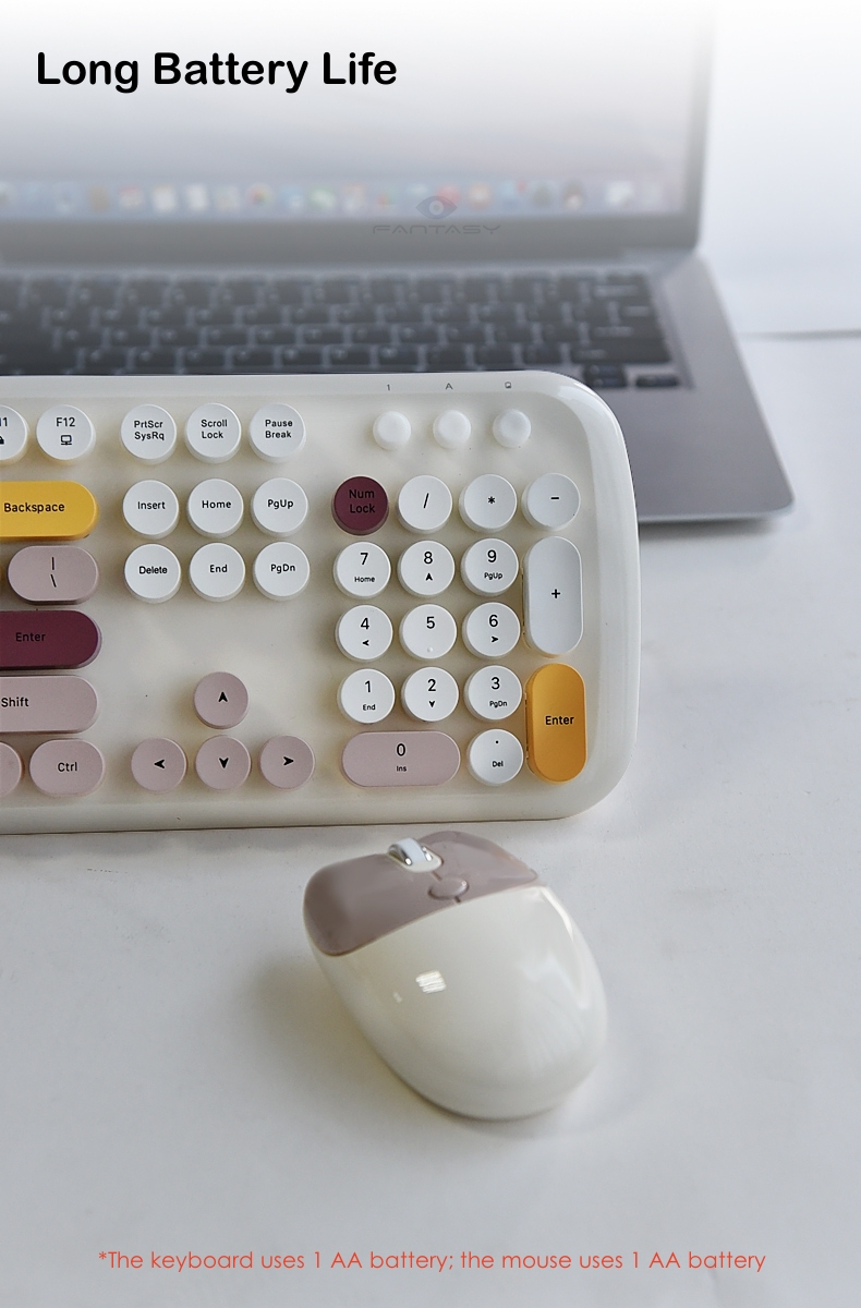 MOFII GEEZER Zero Cute Fashion 2.4G Wireless Keyboard and Mouse Combo ...