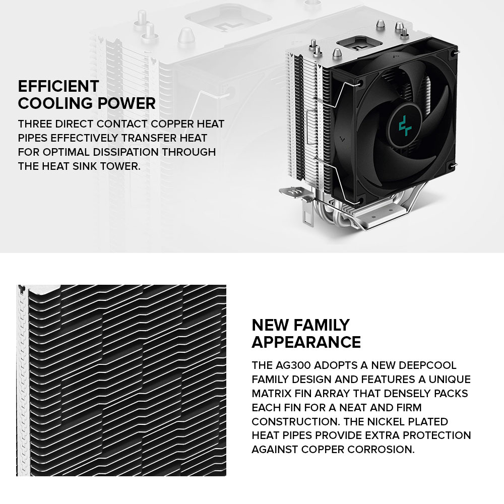 EasyPC | Deepcool Gammaxx AG300 cpu air cooler| 120mm| Single Tower ...