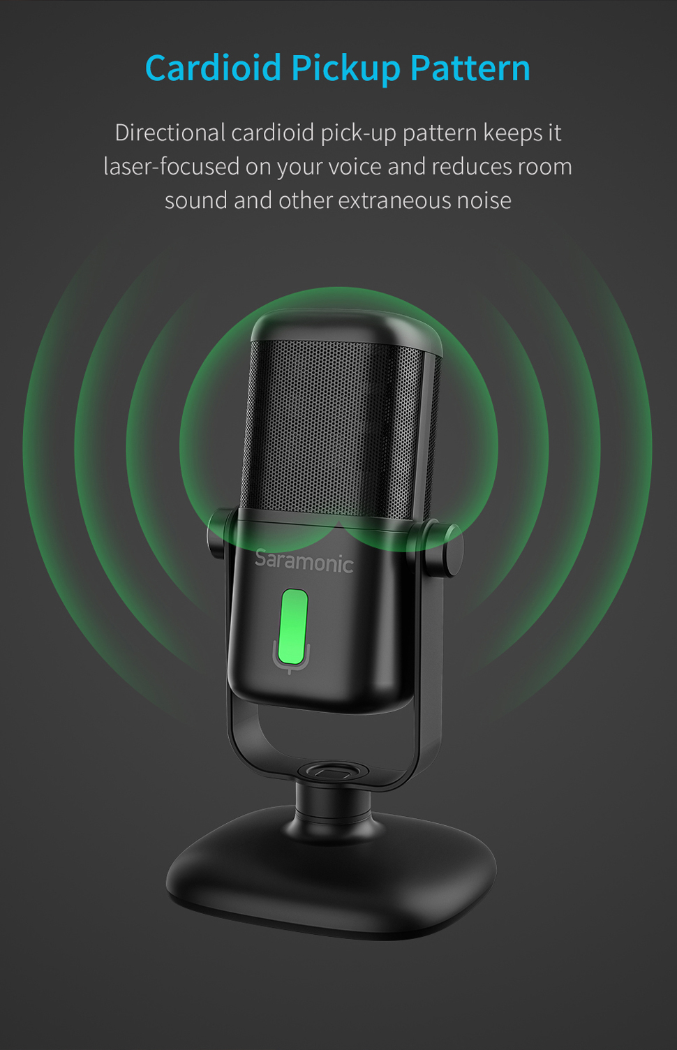 Saramonic SR-MV2000 Large Diaphragm Studio USB Microphone for PC ...