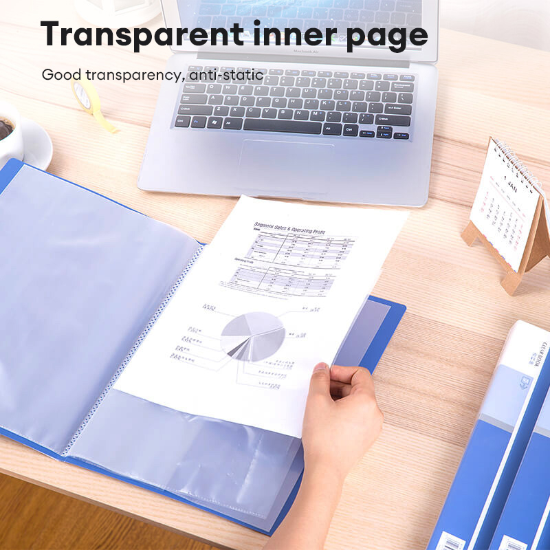 Deli A4 File Folders 10 Pockets Documents Paper Organizers PP Material ...