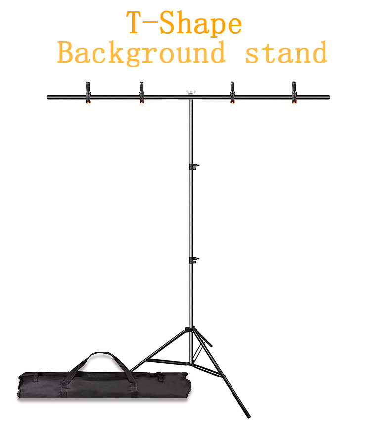 T-Shape Backdrop Stand 2 m x 2 m/6.5 ft x 6.5 ft Portable Photo ...
