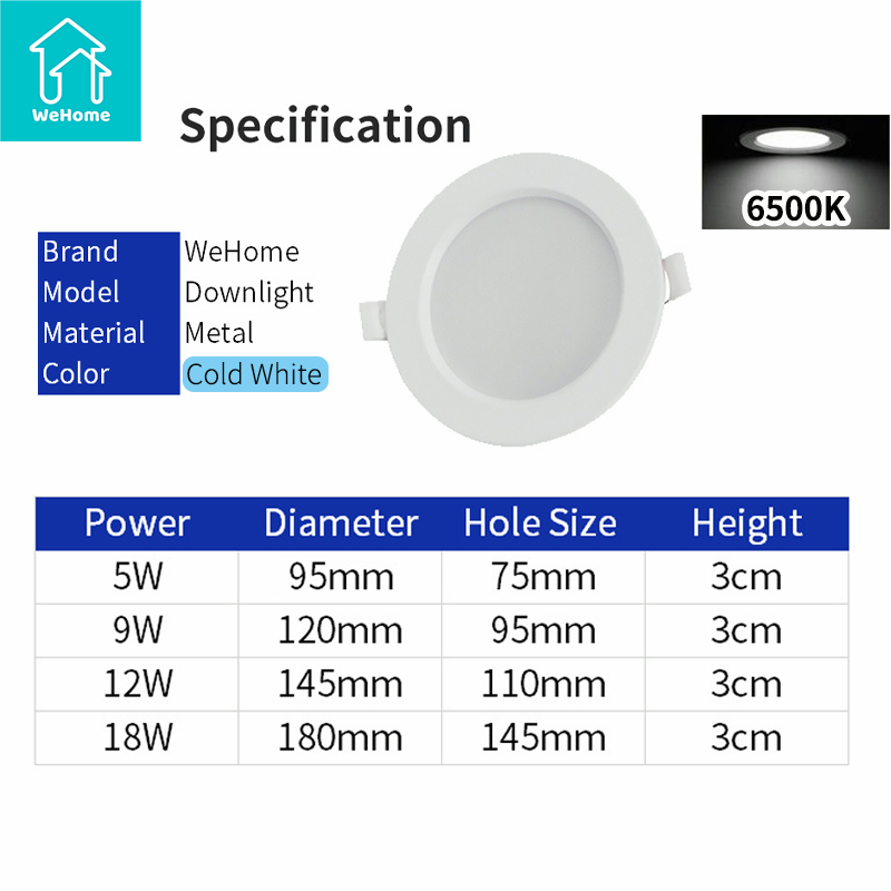 WeHome Ultra Thin LED Ceiling Light Pin Light, 3 Colors 3500K/4000K ...