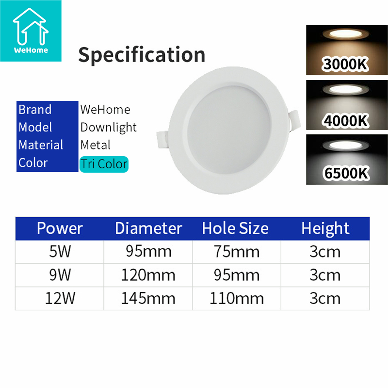 WeHome Ultra Thin LED Ceiling Light Pin Light, 3 Colors 3500K/4000K ...