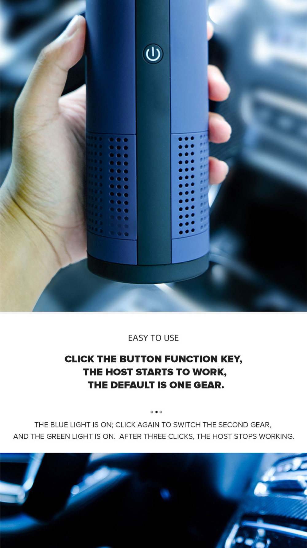 Tylex XF26 Portable Mini Car Air Purifier Effective Air HEPA Filter ...