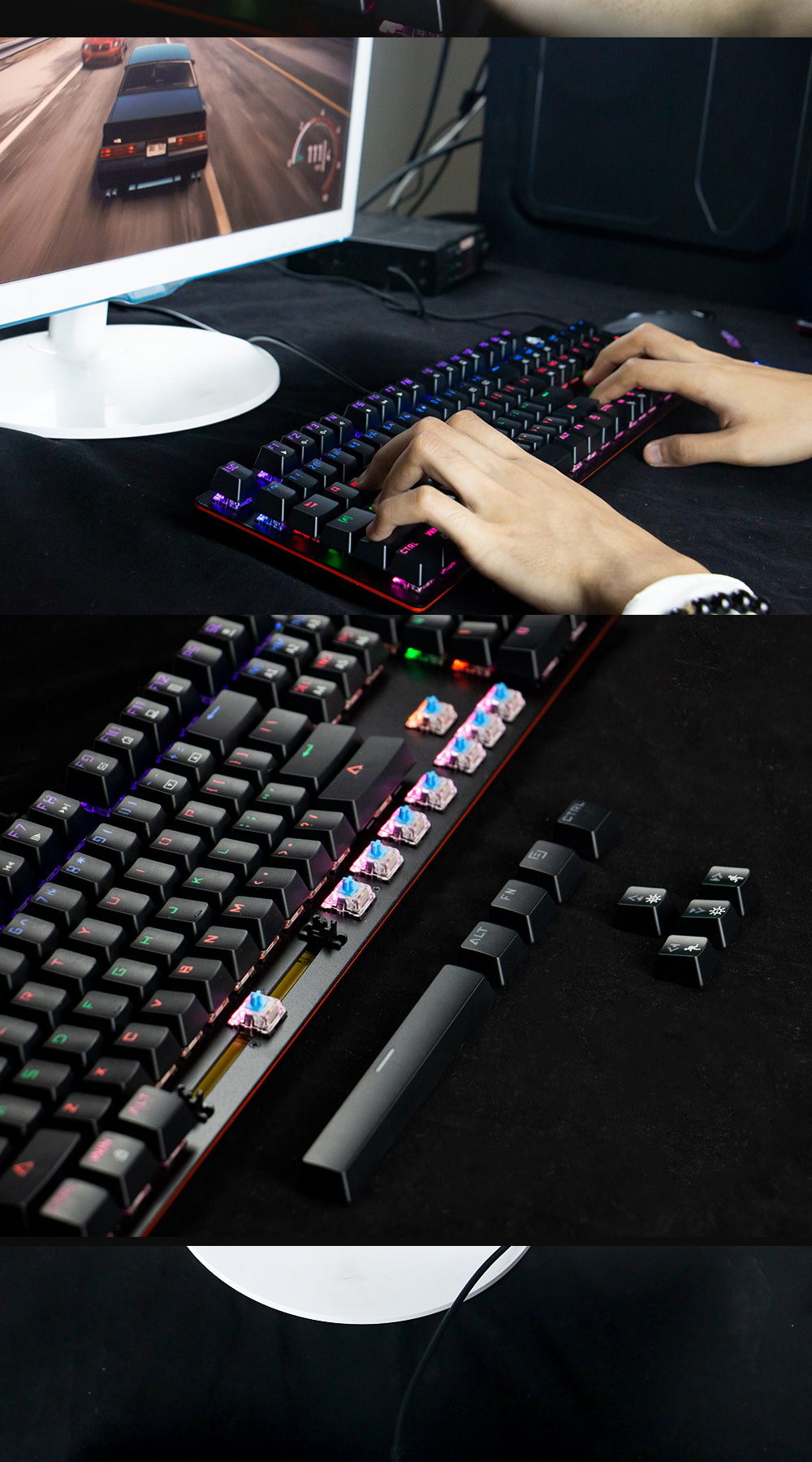 Tylex XZ66 Gaming Mechanical Keyboard Blue Mechanical Switch Anti ...