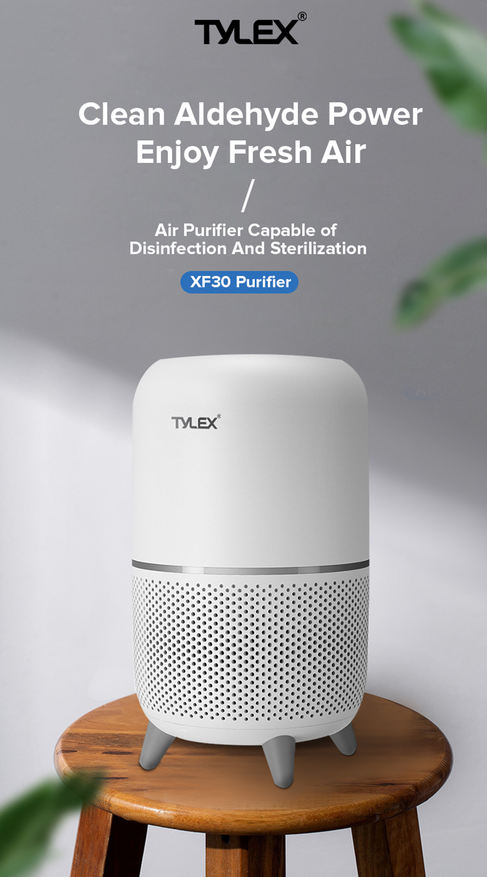 TYLEX XF30 Air Purifier 4 Fan Speeds Effective Filter from Dust/Pollen ...