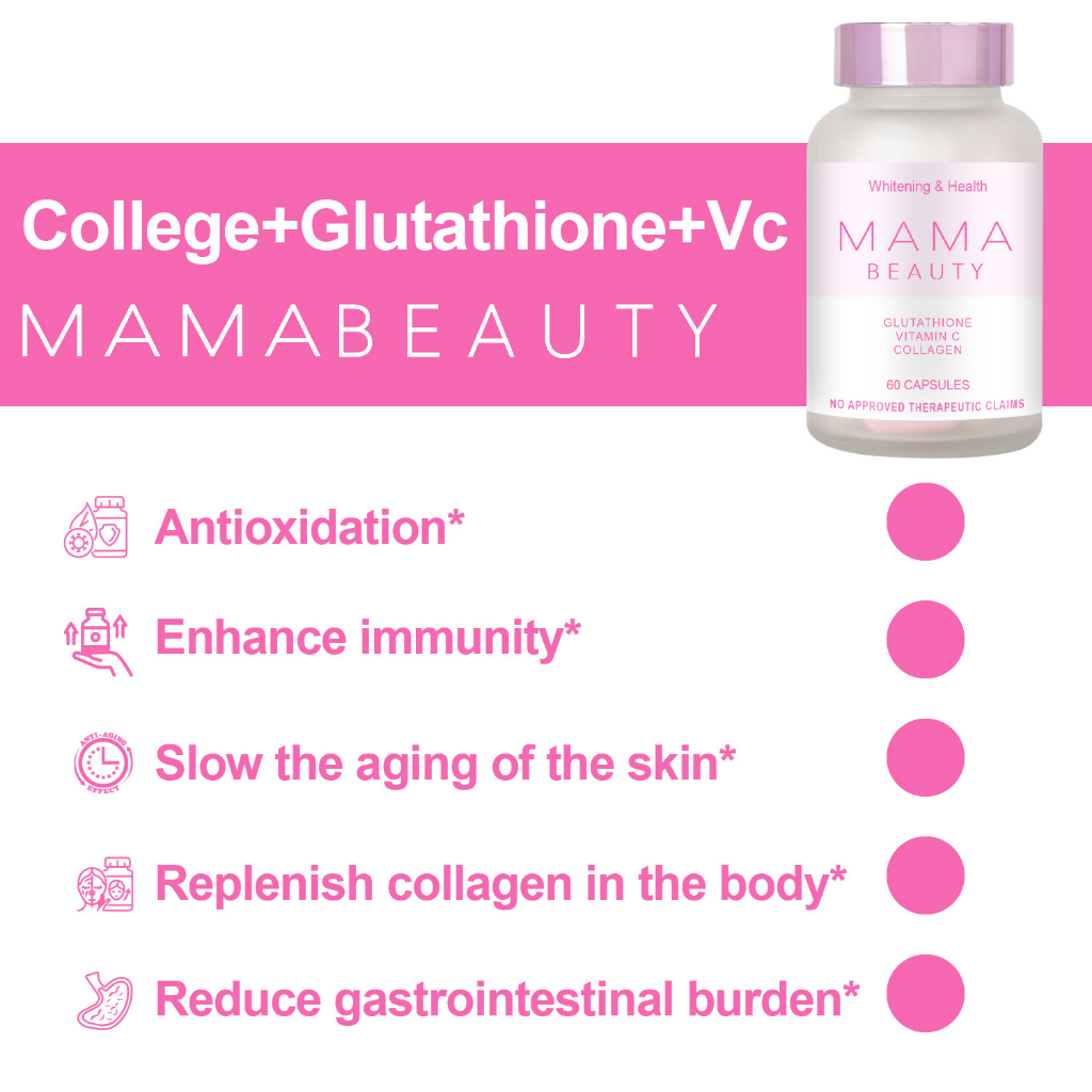 Mama beauty Tokyo Whitening Capsules with Glutathione +Vitamin C ...
