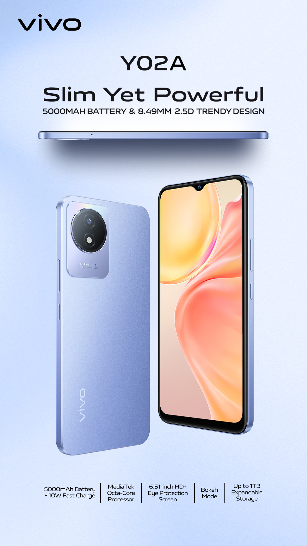 【SALE!】Vivo Y02A Cellphone 5000MAh Battery 10W FastCharging Smartphone ...