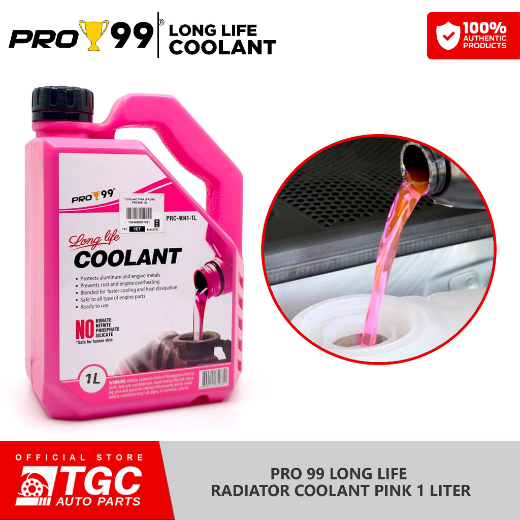 Pro 99 Long Life Antifreeze Coolant Ready to use Anti-Freeze Pink 1L | Shopee Philippines