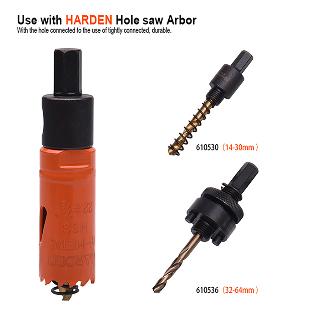 Harden 18mm - 76MM Bi-Metal Hole saw Cutter Hole Saws 16-64mm HSS BI ...