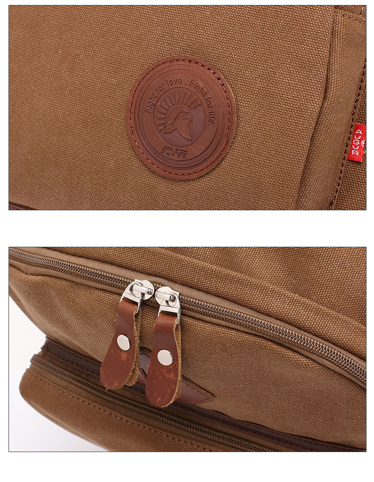 AUGUR Neutral Canvas Backpack Laptop Bag School Student Bag | Shopee ...