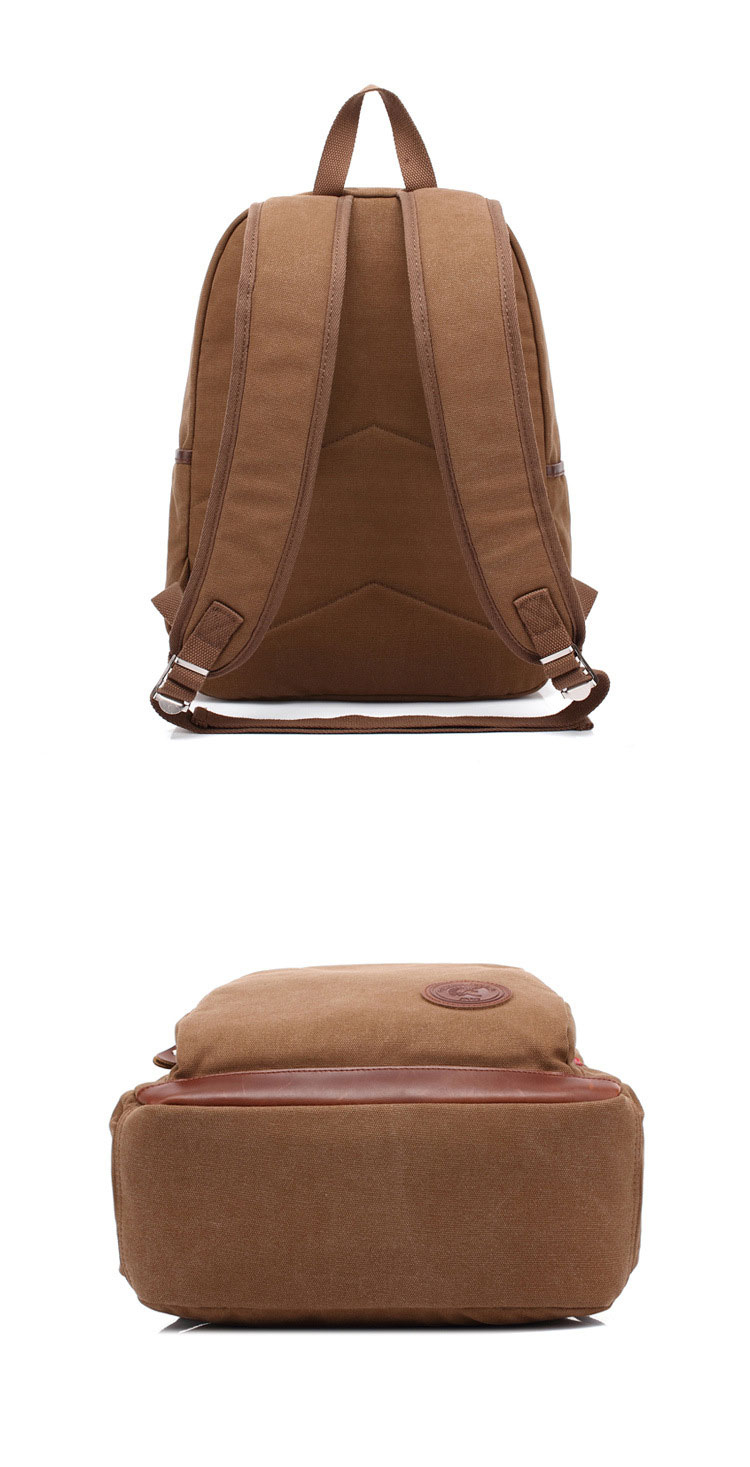 AUGUR Neutral Canvas Backpack Laptop Bag School Student Bag | Shopee ...