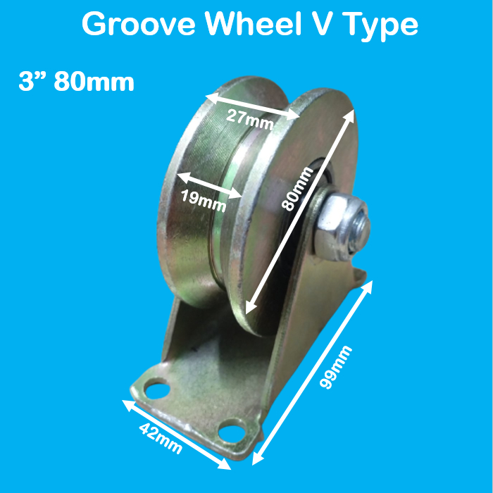 Toyu Groove Wheel V Type 3” 80mm and 4” 100mm | Shopee Philippines