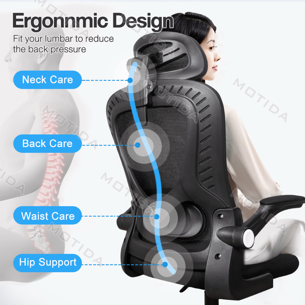 Korean Style Ergonomics Chair Mesh Office Chair Computer Chair Gaming ...