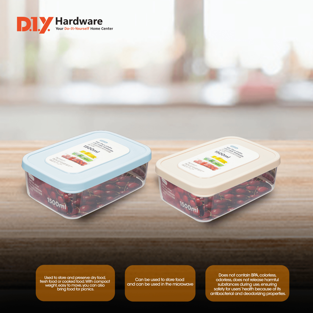 INOCHI Hokkaido rectangular food storage container box 1500ml | Shopee ...