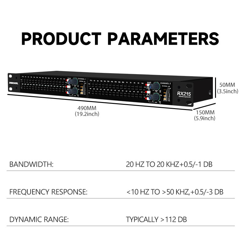 RX EQ 231 215 EQ equalizer with subwoofer out original interface Bass ...