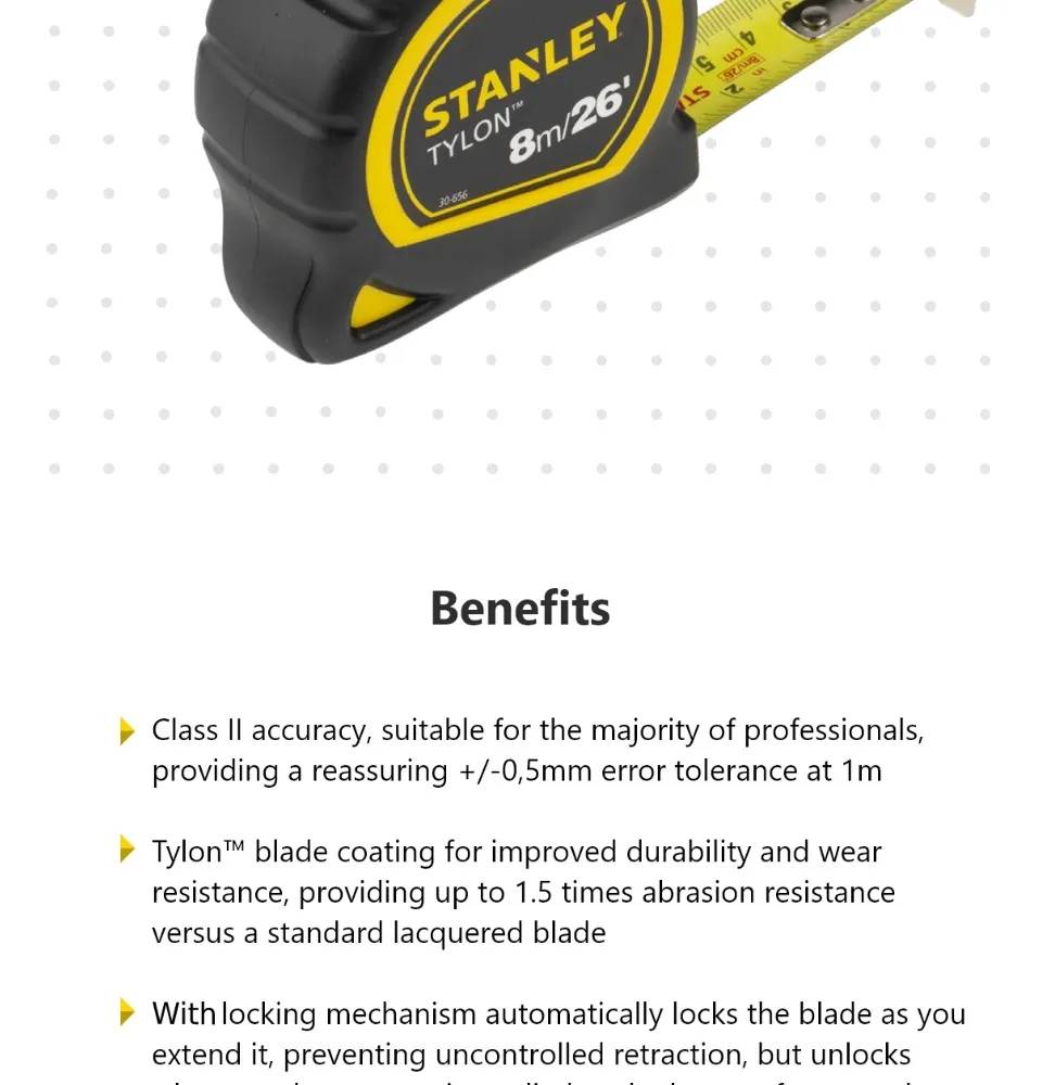 Stanley Tape Rule Tylon Measuring 8M STSTHT36195 | Shopee Philippines