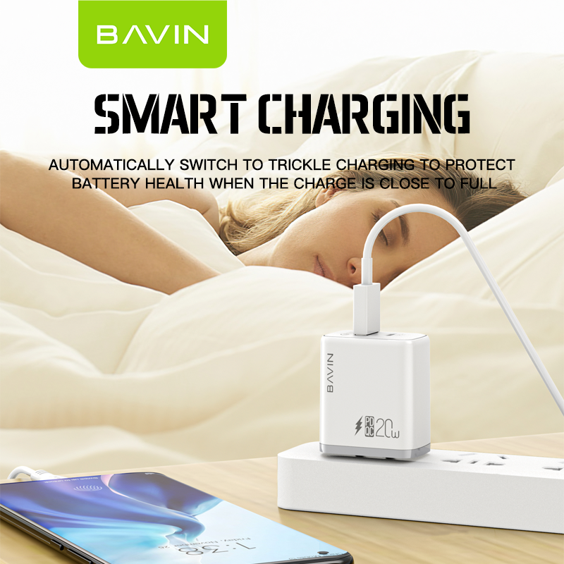 BAVIN PC828 / PC827 20W PD Fast Charging Charger Dual Type-C & USB Port ...