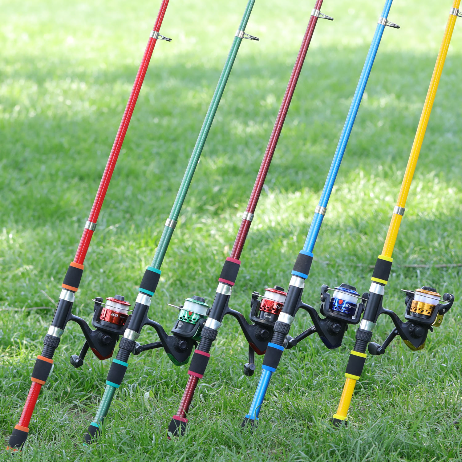 Sougayilang Fishing Set 1.8M, Telescoping Fishing Rod 5.5:1 3BB Fishing ...