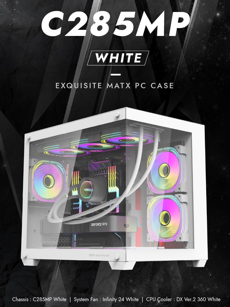 Itw | Darkflash C285MP Exquisite mATX Tempered Glass Panoramic Side ...