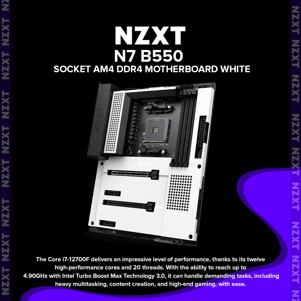 EasyPC| NZXT N7 B550 Socket Am4 Ddr4 Motherboard White| ATX | Shopee ...