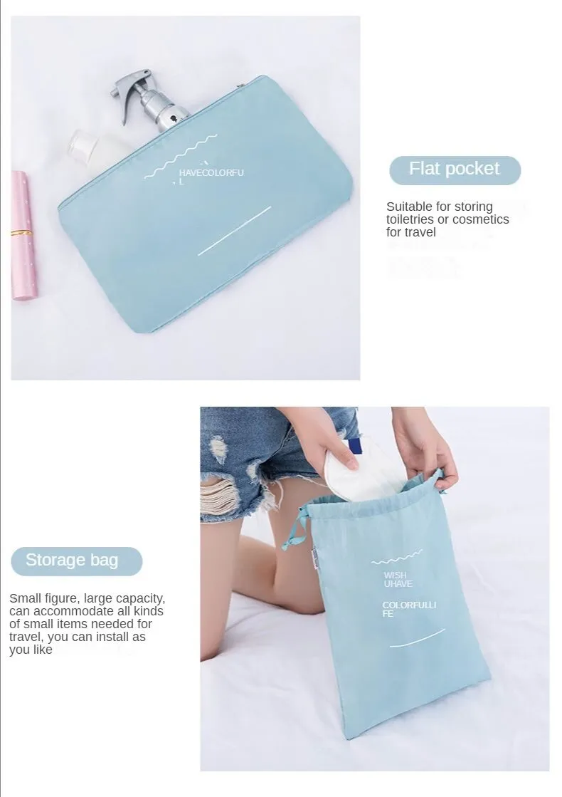 7Pcs travel organizer luggage suitcase pouch Foldable Waterproof ...