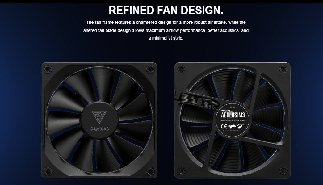 Gamdias Case Fan Aeolus M3-1201 | Shopee Philippines