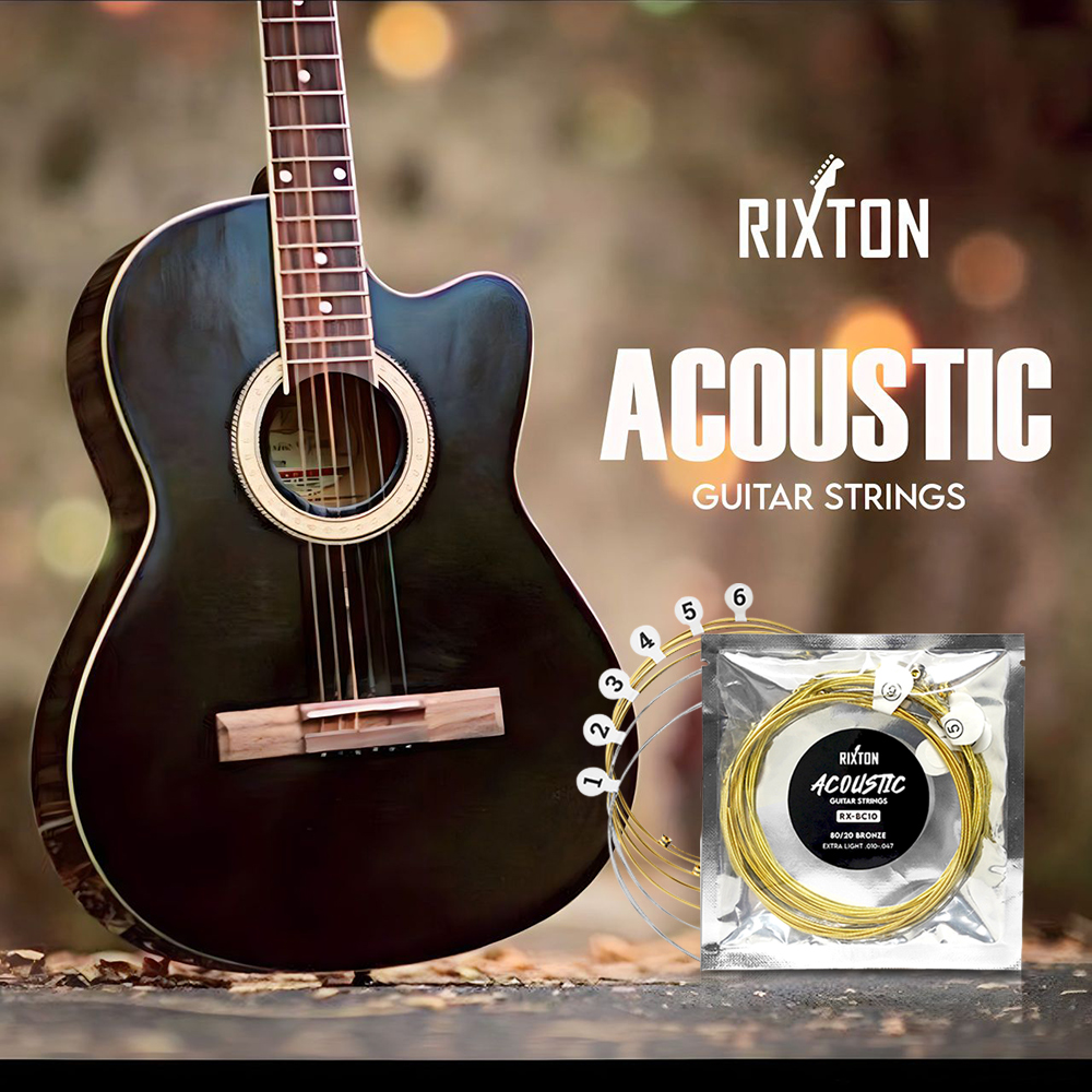 RIXTON Acoustic Guitar String AS10/11/12 RX-BC10 Guitar Strings Set of ...