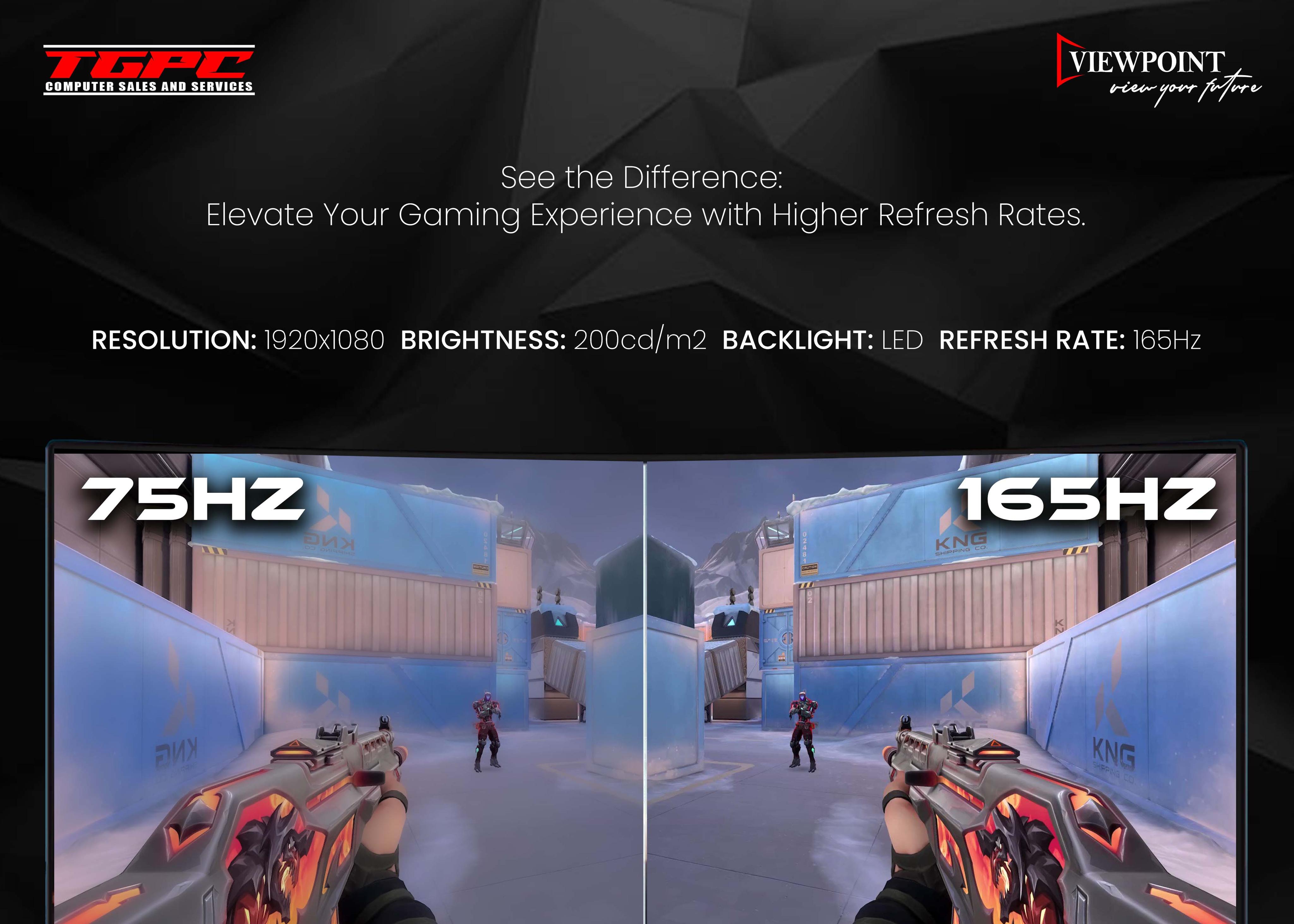 Viewpoint 24inch 165hz IPS FHD-2418F Flat | 24inch 165hz 2418S VA Semi ...
