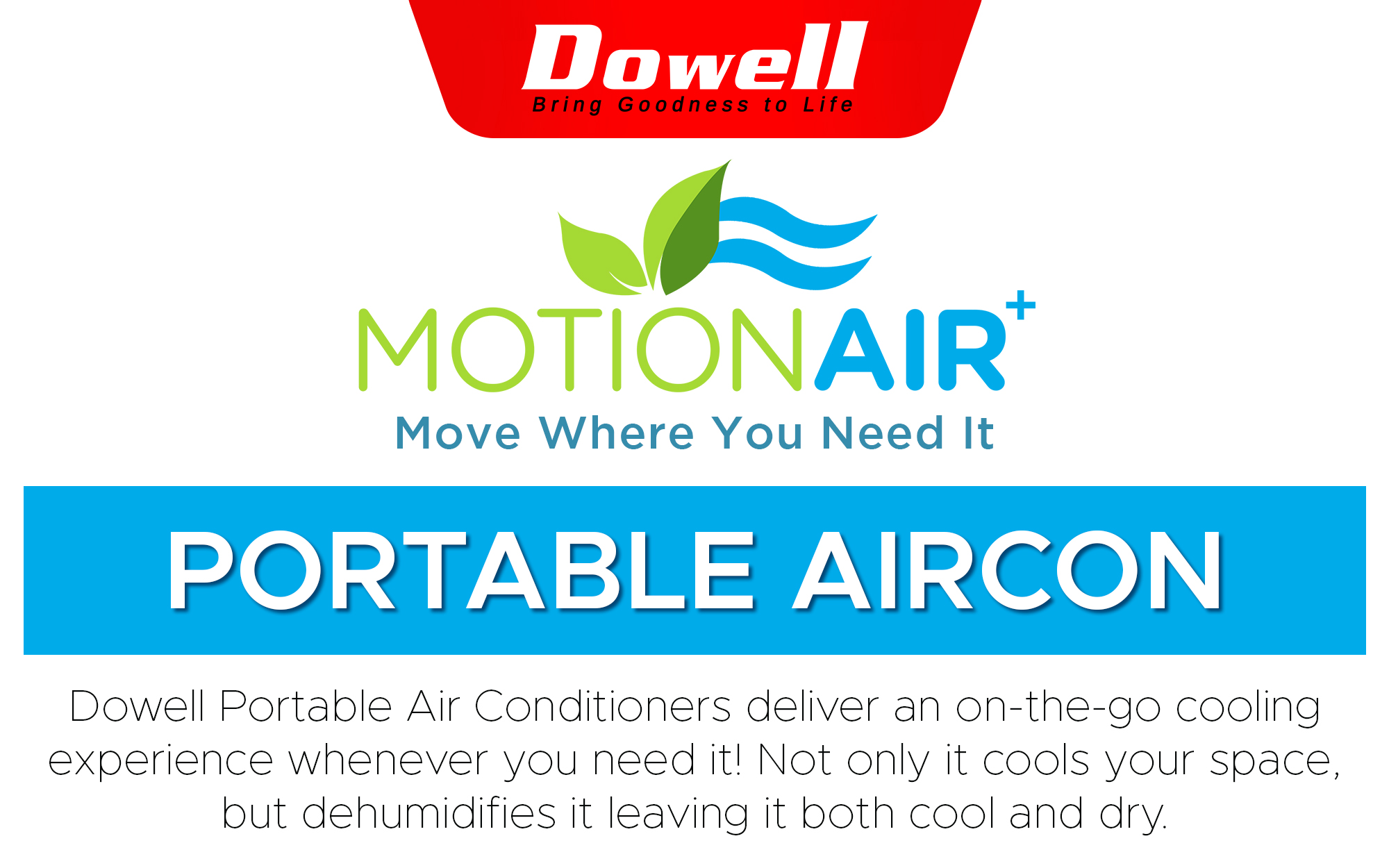 Dowell Portable Aircon PA-09K10 1.0HP Cooling Capacity Air Conditioner ...