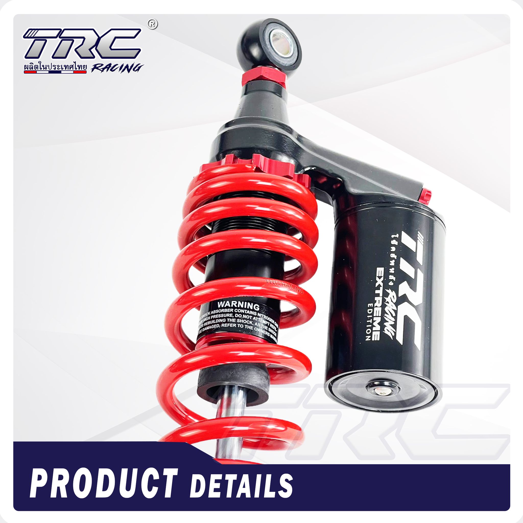 TRC Racing 280 Rear Shock Absorber with Reservoir 280mm Mio Beat Click Skydrive Fino Scoopy 1106 ...