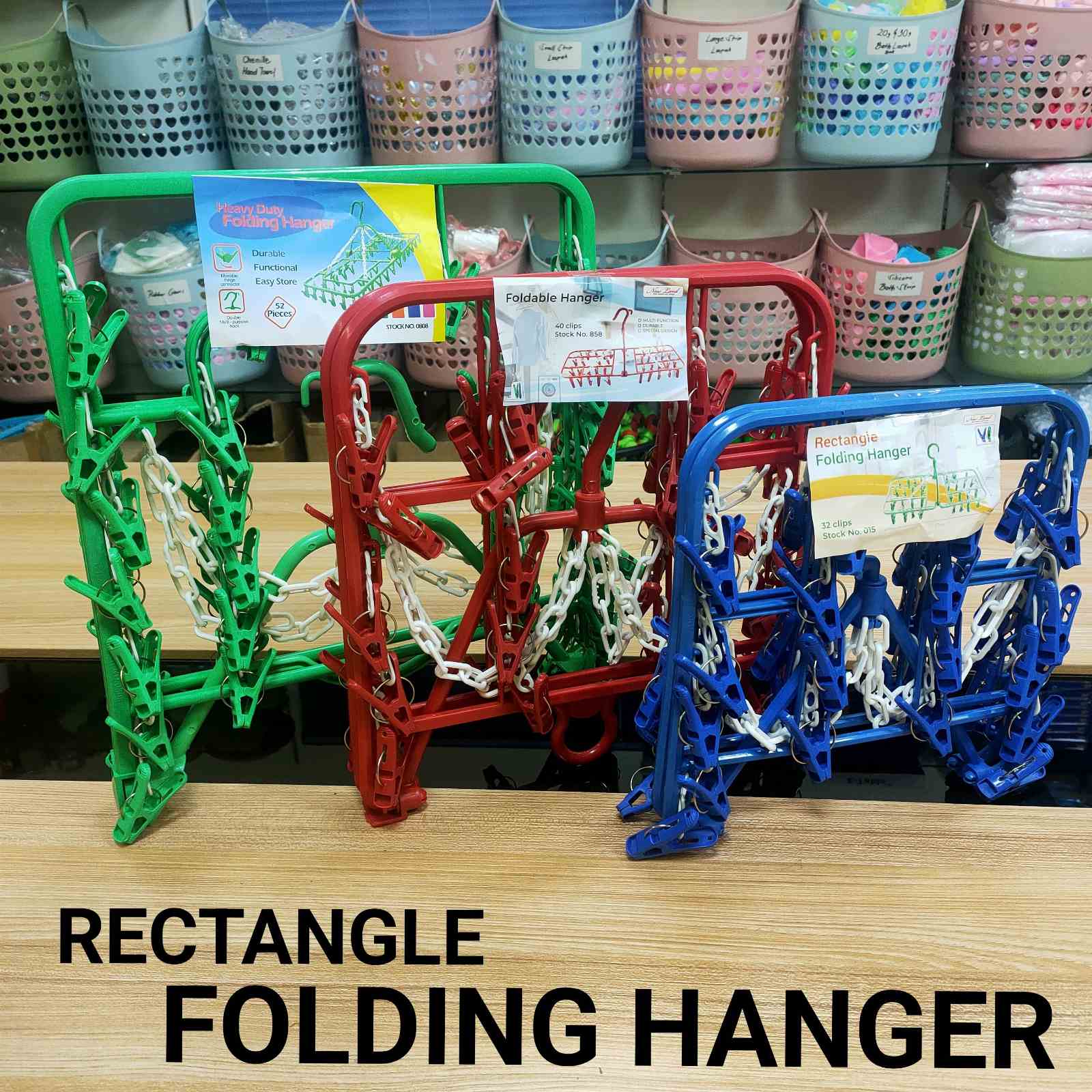 FOLDING HANGER WITH CLIP UNDERWEAR CLOTH HANGER DRYING RACKS FOLDABLE ...