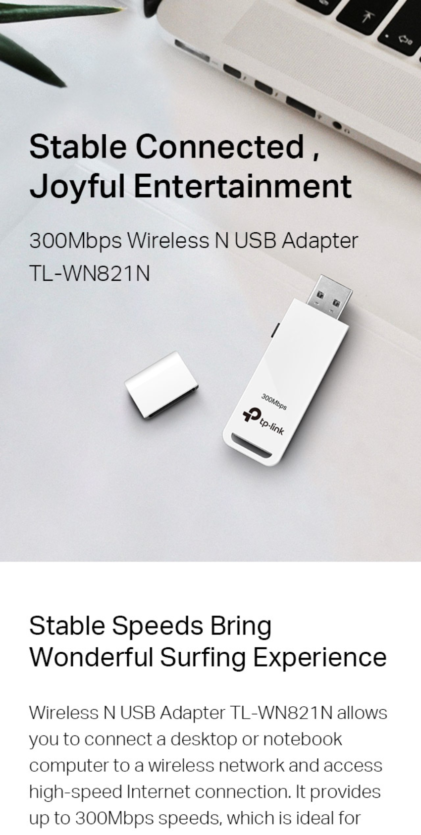 TP-Link | TL-WN821N | 300Mbps | Wireless-N | USB | Adapter | Wi-Fi ...