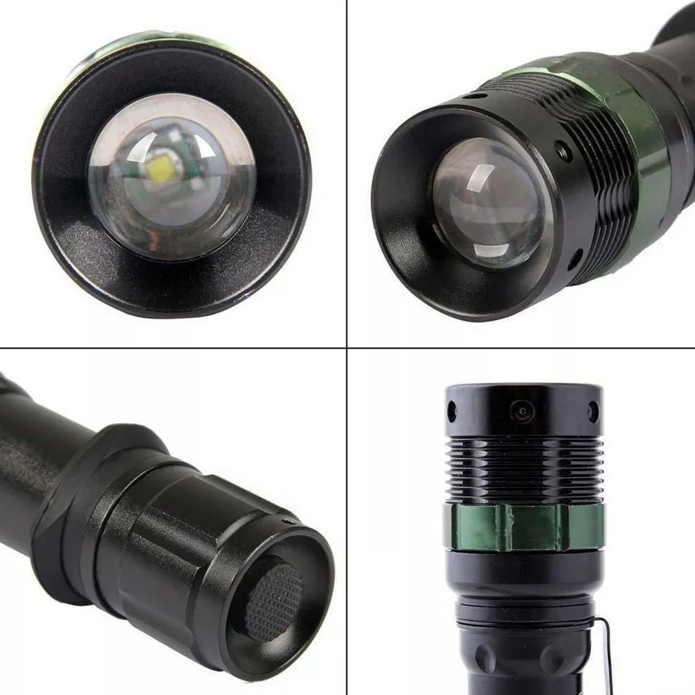 CREE LED Rechargeable Flashlight 8000lumens zoomable Police ...