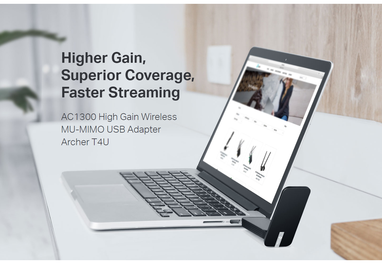 TP-Link Archer T4U AC1300 Wireless Dual Band MU-MIMO USB 3.0 Adapter ...